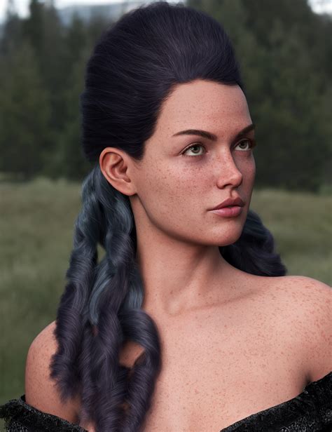 Half Up Romantic Style Hair Color Expansion Daz 3d