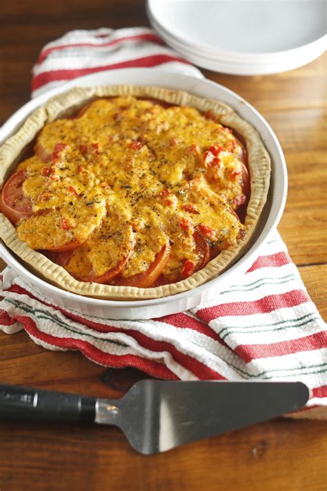 The Chubby Vegetarian Tomato Pie Pimento Cheese