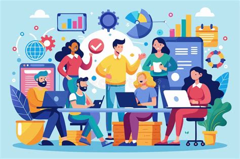 Professionals Engage In A Lively Discussion While Working On Laptops