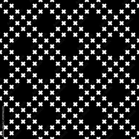 Vector Monochrome Seamless Texture With Geometric Pattern