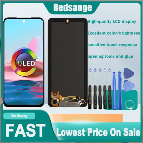 Redsange OLED Display Replacement For Redmi Note 10 4G Redmi Note 10s LCD Touch Screen Digitizer