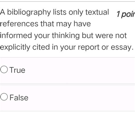 A Bibliography Lists Only Textual 1 Poir StudyX