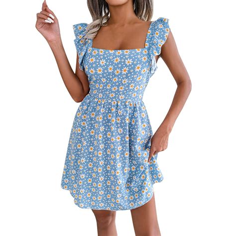 Hwmodou Women Dresses Fashionable Casual Leaf Sleeve Party