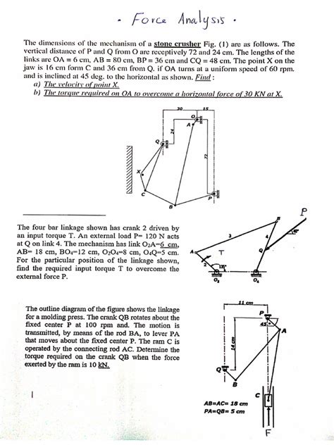Sheet 6 Force Analysis Sheet Pdf