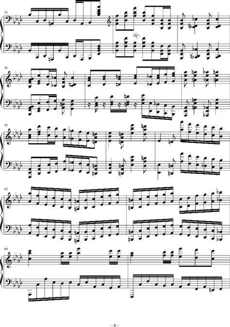 降A大调第六练习曲 PARROT186 钢琴谱 五线谱