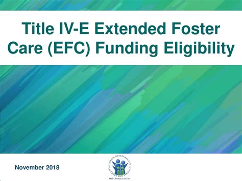 Ppt Title Iv E Extended Foster Care Efc Funding Eligibility