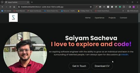 Saiyam Sachdeva On Linkedin I Am Excited To Present My Portfolio A
