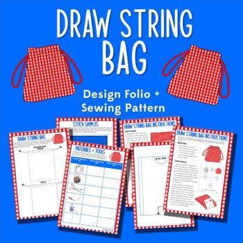 Draw String Bag Sewing Pattern Instructions Family And Consumer Science FC