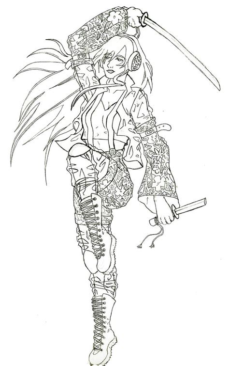 2010 Sword Girl Sketch By Flopa On DeviantArt