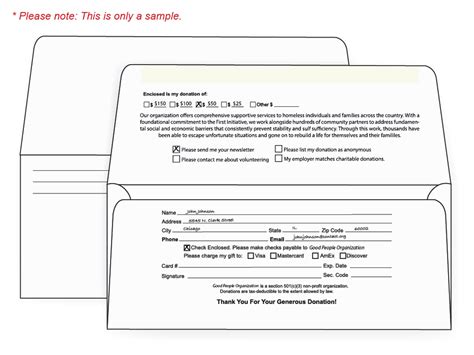 Donation Envelopes Template