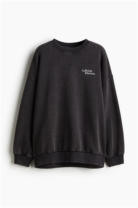 Oversized Print Sweater Dark Greythe British Museum Ladies Handm Au