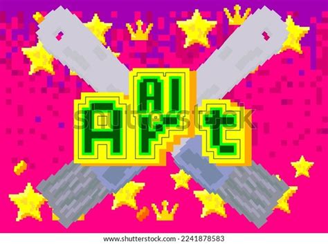 Ai Art Pixelated Word Geometric Graphic Stock Vector Royalty Free
