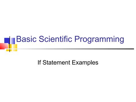 10 Examples For If Statement PPT