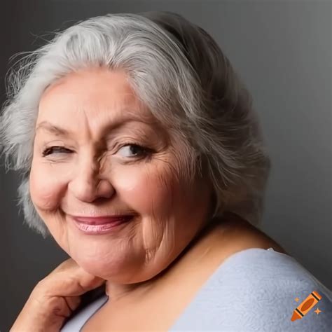 Portrait Of A Smiling Elderly Woman With Distinct Features On Craiyon