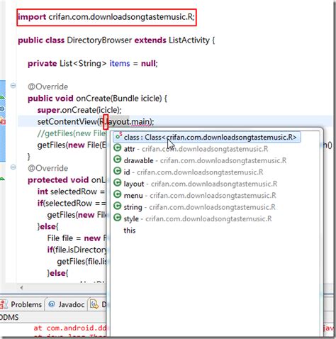 【已解决】android中关于代码r layout main出错：main cannot be revolved or is not a