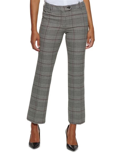 Calvin Klein Petite Glen Plaid Modern Pants Macys