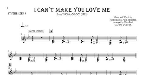 i cant make you love me notes for synthesizer synth strings