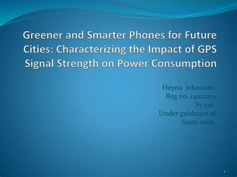 Greener Smarter Phones For Future Cities Ppt