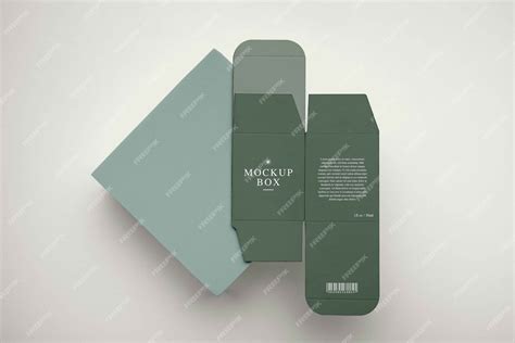 Premium Psd Unfolded Rectangle Paper Box Mock Up