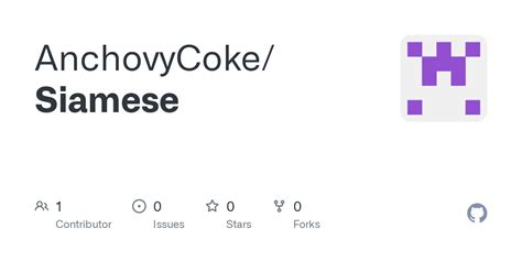 GitHub AnchovyCoke Siamese