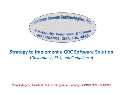 Strategy To Design Implement A Grc Sys Ppt