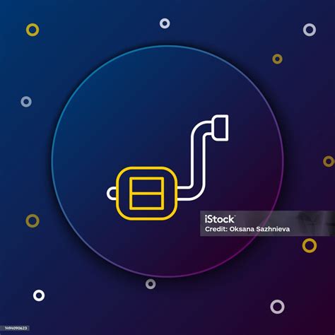 파란색 배경에 격리 된 라인 자전거 페달 아이콘 다채로운 개요 개념 벡터 강철에 대한 스톡 벡터 아트 및 기타 이미지 강철 검은색 교통수단 Istock