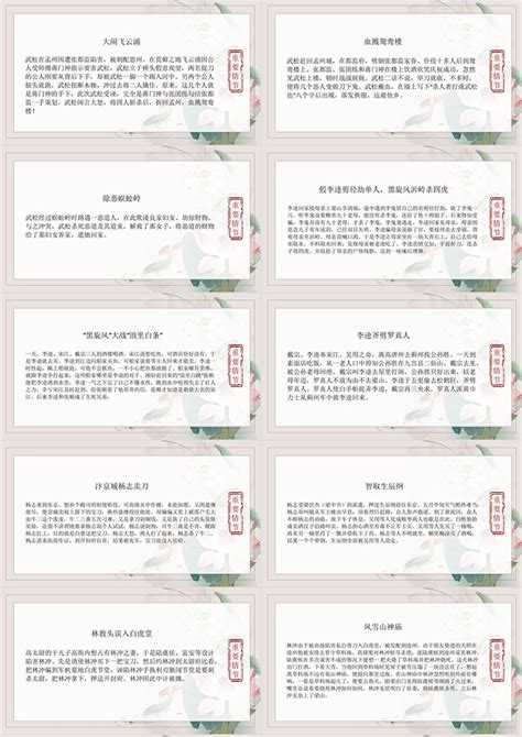 水浒传史上最全必考知识点汇总PPT教学课件 卡卡办公