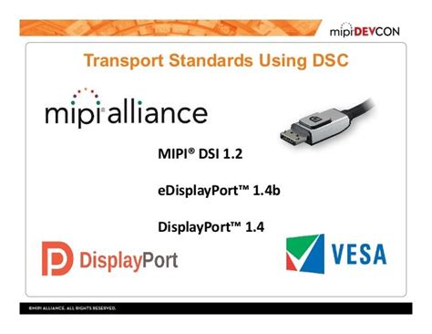Mipi Devcon 2016 How To Use The Vesa Display Stream Compression Dsc