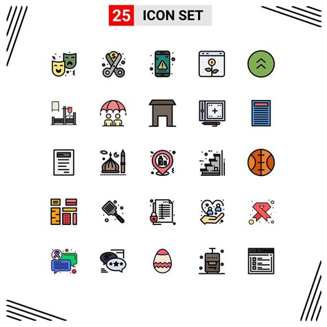 User Interface Pack Of 25 Basic Filled Line Flat Colors Of Business Banking Reduction Message