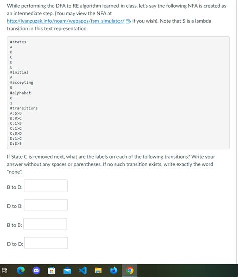 Solved While Performing The Dfa To Re Algorithm Learned In Chegg