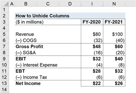 Can Unhide A Column In Excel Word и Excel помощь в работе с программами