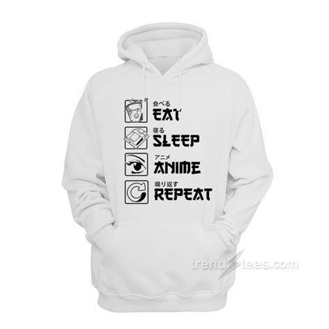 Eat Sleep Anime Repeat Hoodie
