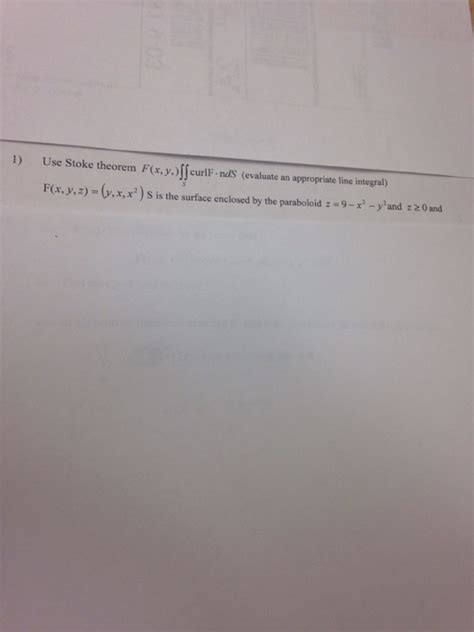 solved use stoke theorem f x y integral integral s curl f