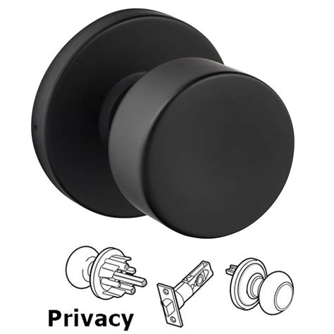 Ridgecrest Modern Collection Ridgecrest Modern Bergen Privacy Door Knob With Round Rosette In