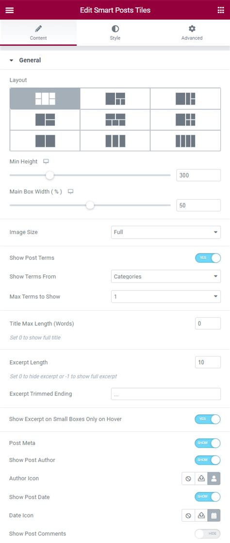 Smart Posts Tiles Widget Overview KB