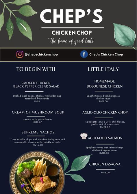 Chicken Chop Menu