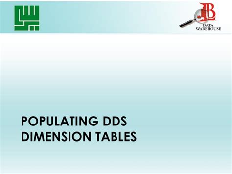 populating data warehouse ppt