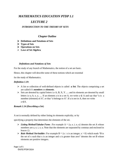 Theory Of Sets Pdf Set Mathematics Empty Set