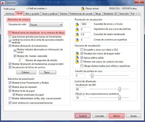 Activar Barra De Desplazamiento En Autocad Recursos Interior Autocad