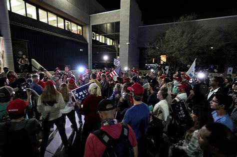Arizona Election Chief Chides Protesters Who Gathered Outside County