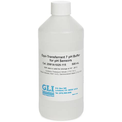 Hach Standard Cell Solution Concentrated Ph 7 0 Buffer Equi Transferrant 500 Ml 25m1a1025 115