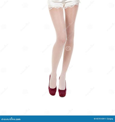 Beautiful Female Legs In Stockings Stock Image Image Of Slim