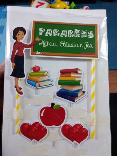 Bolo De Aniversário Tema Professora LIBRAIN