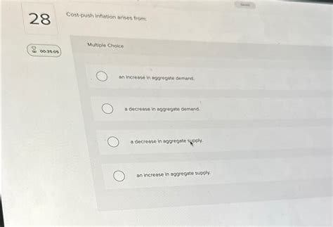 Solved Selustcost Push Inflation Arises Frommultiple