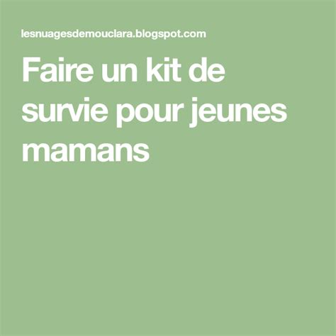 Faire Un Kit De Survie Pour Jeunes Mamans Baby Shower Incoming Call