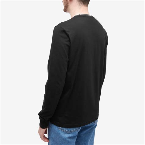 Fred Perry Long Sleeve Twin Tipped T Shirt Black End Jp