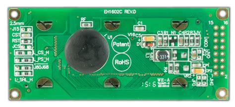 16x2 White Character Oled From Crystalfontz