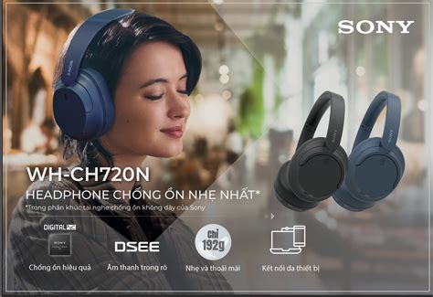 Tai nghe Sony không dây có công nghệ chống ồn WH CH720N Shopee Việt Nam