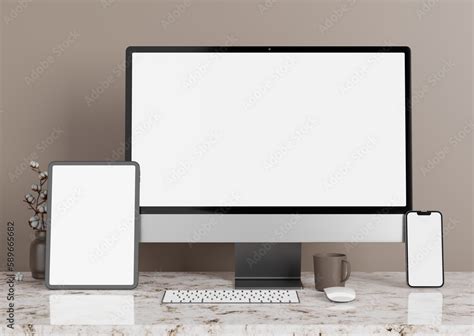 Responsive Web Design And Website Mockup Devices Mock Up Smartphone