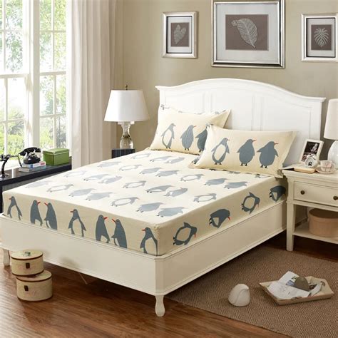 1pcs 100 Cotton Fitted Sheet Mattress Cover Four Corners With Elastic